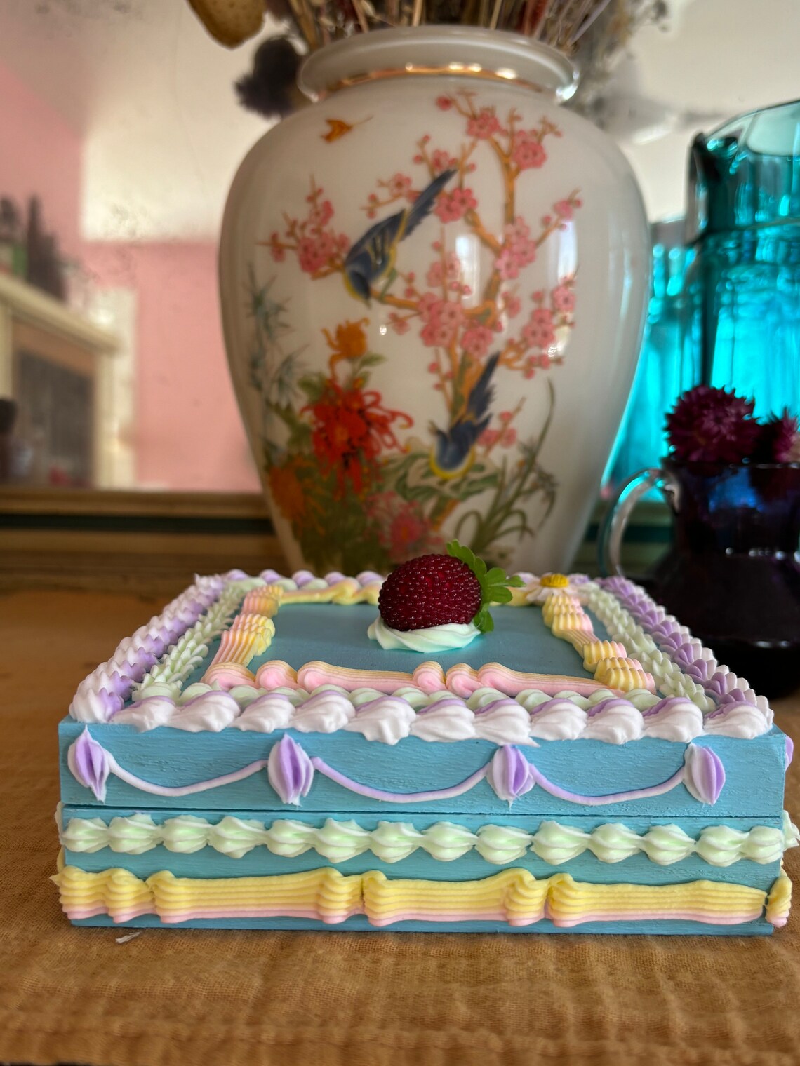 Cherry, Raspberry, and Strawberry Fake Cake Trinket Box - Etsy