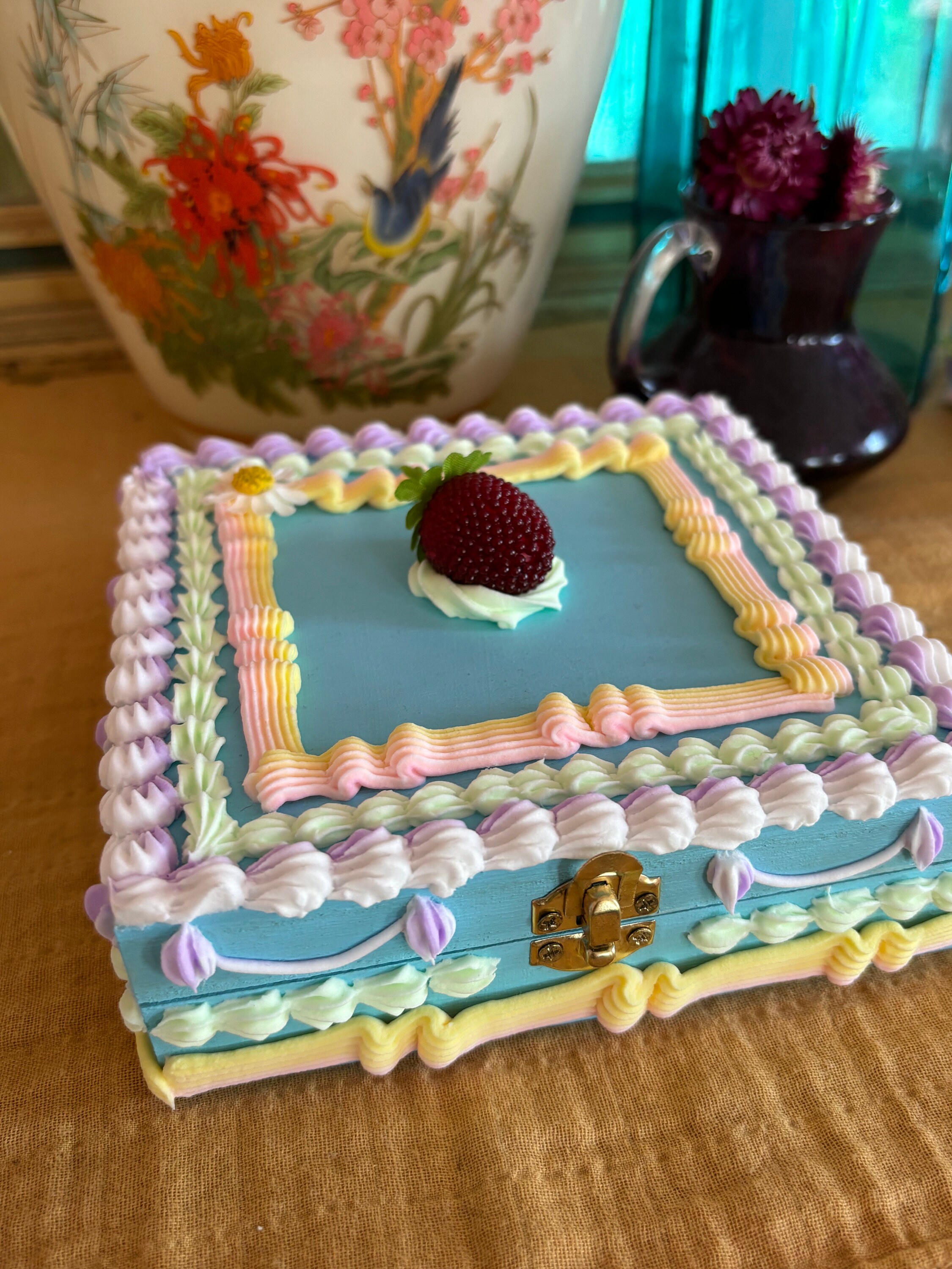 Cherry, Raspberry, and Strawberry Fake Cake Trinket Box - Etsy