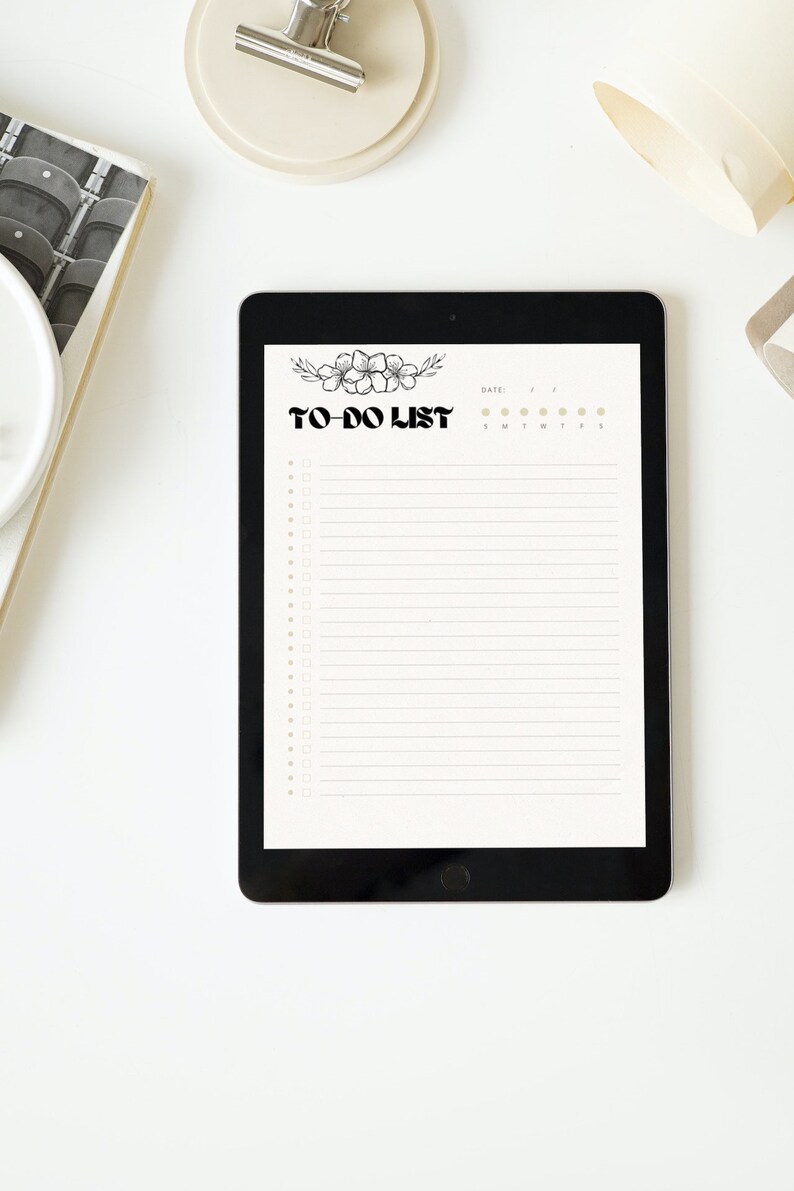 To-do List, Task Lists, Printable and Fillable Template, Instant ...