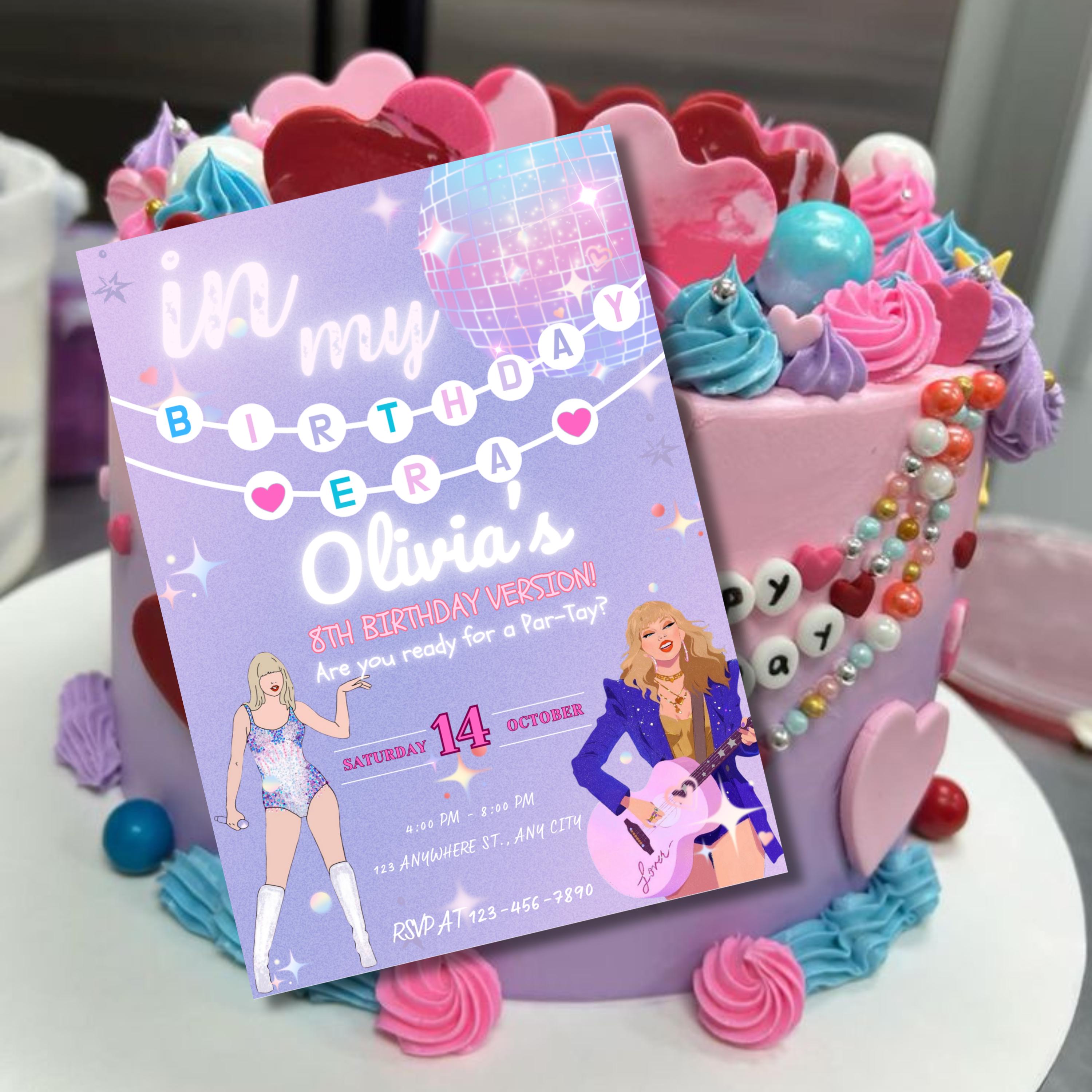 Self Editable Digital Birthday Invitation Ts Birthday Invite Eras Party ...