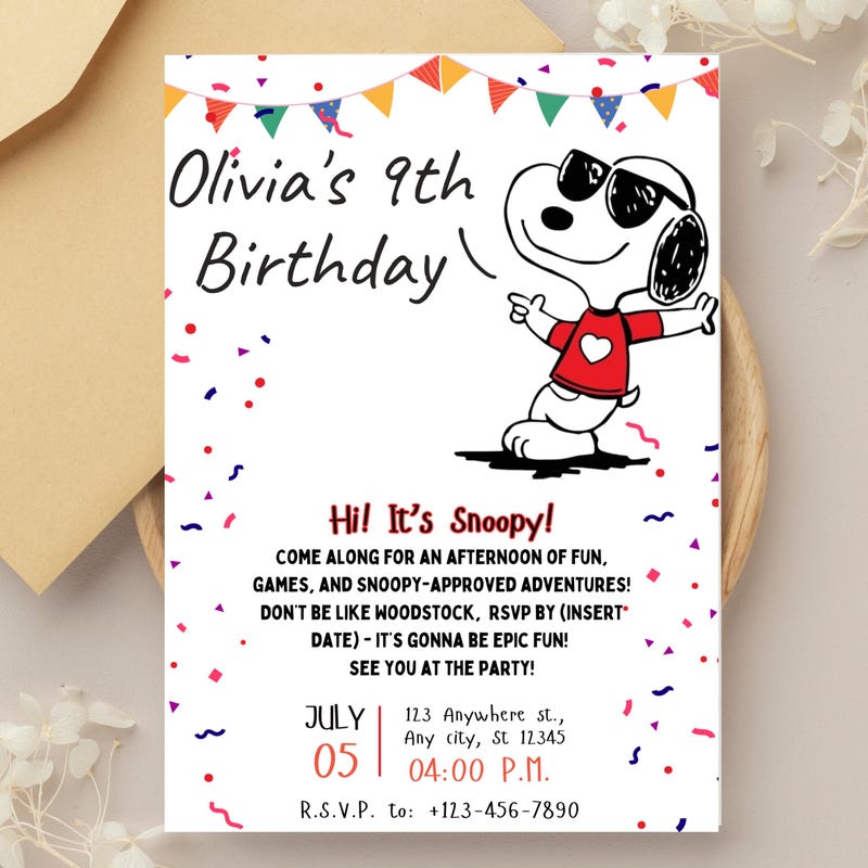 Snoopy Birthday - Etsy