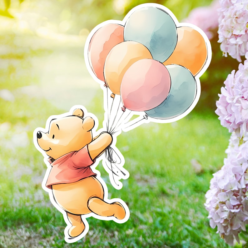 Winnie the Pooh Cutout, Baby Shower Birthday Decor PDF PNG JPG - Etsy