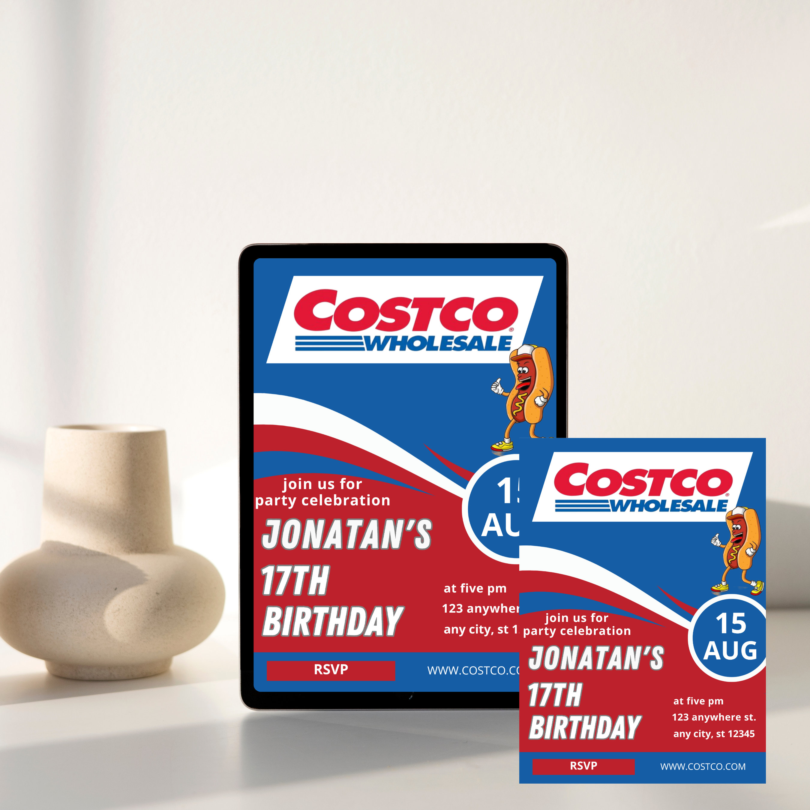 Costco Party Invitation Customizable Costco Birthday Invite Trending ...