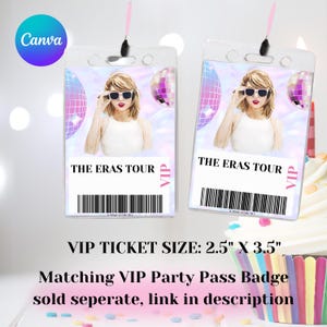Eras Tour Ticket Birthday Invite, Concert Surprise Keepsake Instant - Etsy