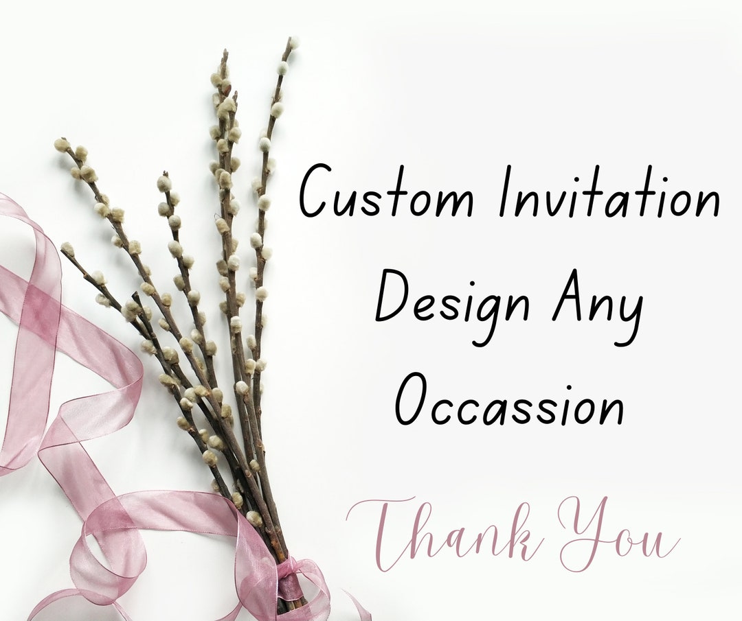Custom Invitation Design: Personalized Card, PNG SVG JPG (digital ...