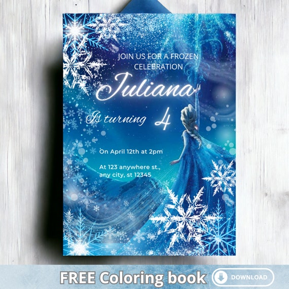 Invitaciones De Cumpleaños De Frozen Editables E Imprimibles