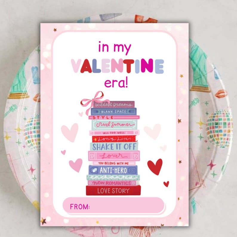 Printable in My Valentine Era Cards, Trendy Pop Star Valentines, Kids ...