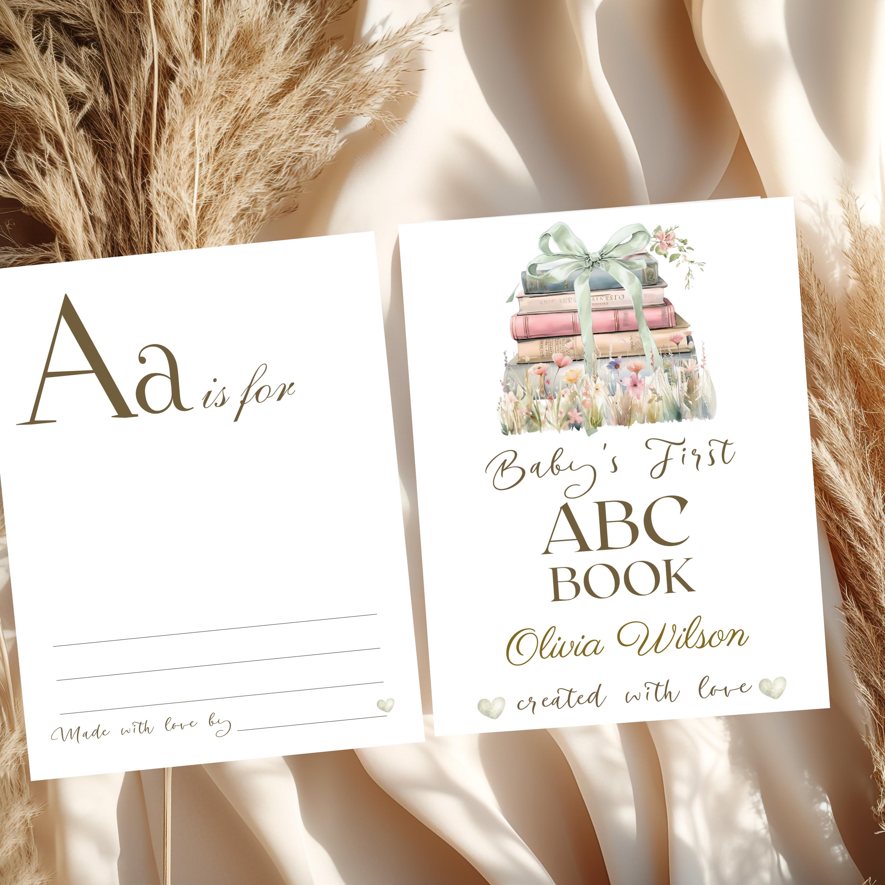 Storybook ABC Baby Shower Activity: Printable First Alphabet Book ...