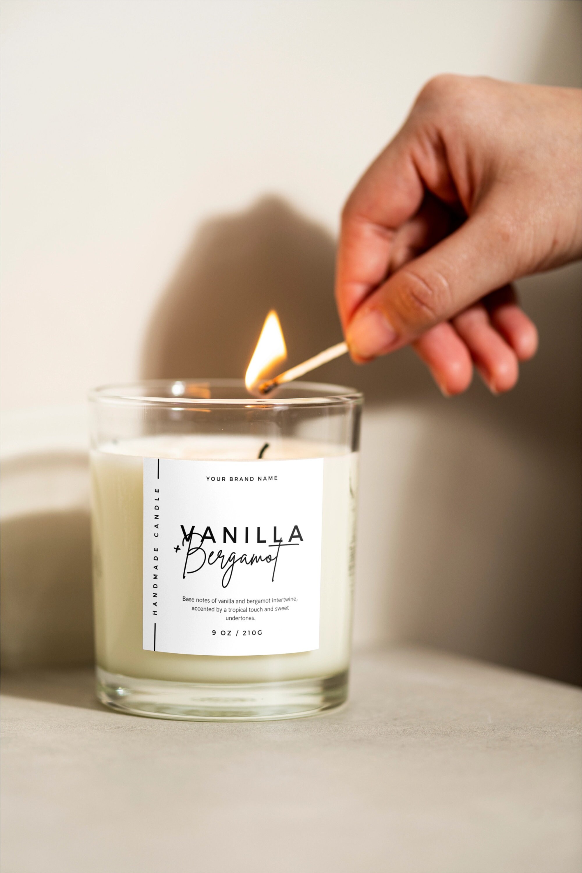Editable Candle Label Bundle Small Business Supplies Modern Candle ...