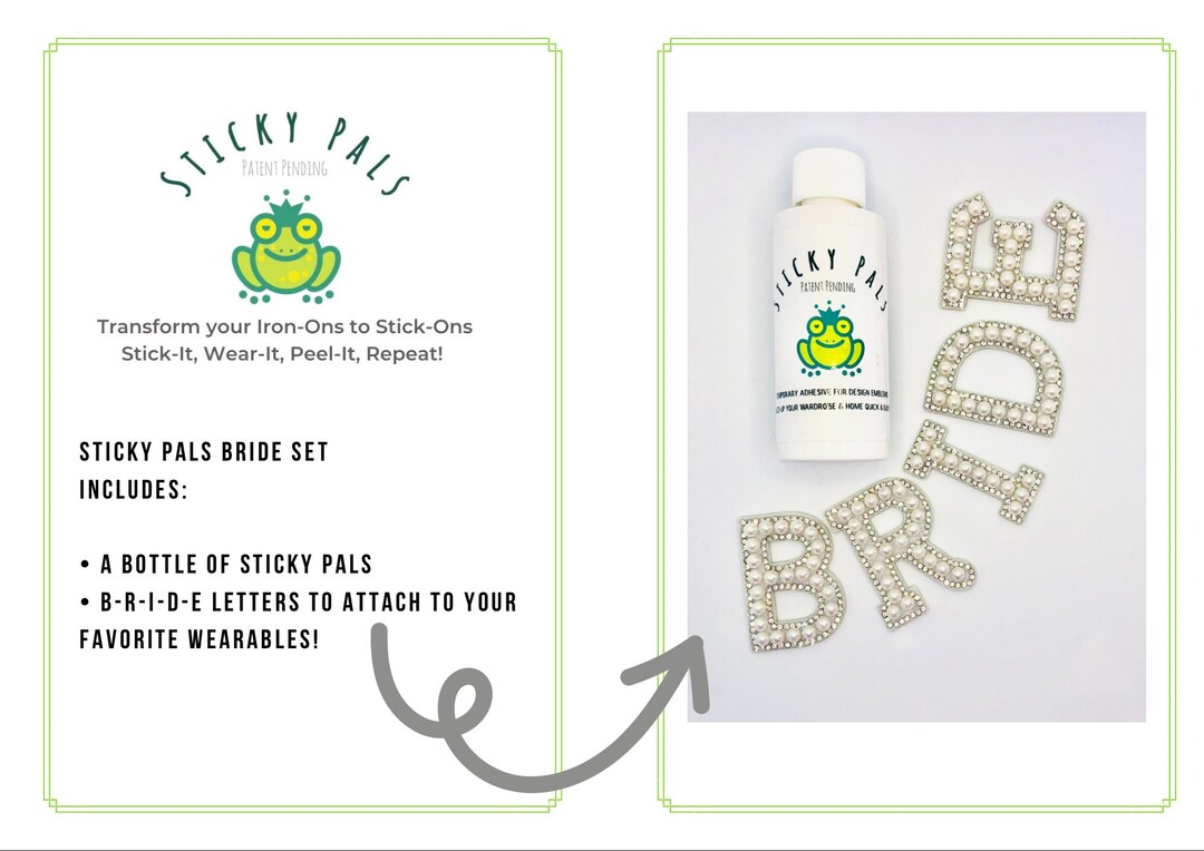 Sticky Pals is Here Its a Special Adhesive That Turns IRON-ON Designs ...