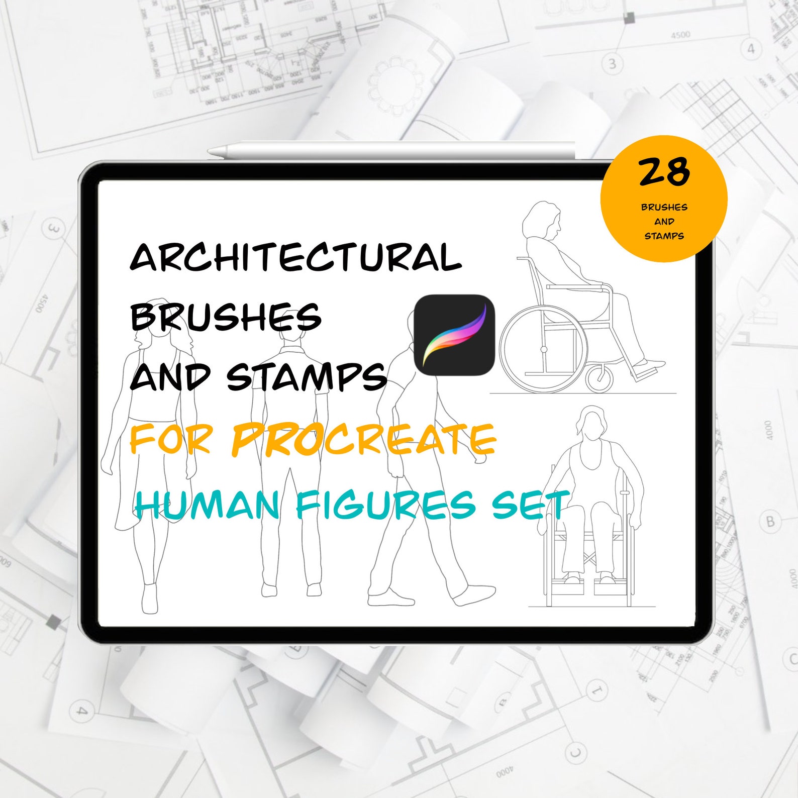 Architectural Brushes for Procreate - Etsy