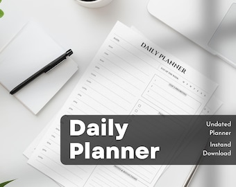 Minimalist Daily Planner: Printable Schedule Organizer (PDF) - Etsy