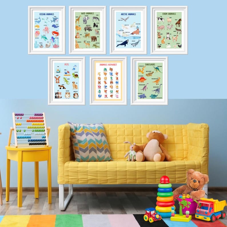 Animal Posters for Toddlers, Educational Animal Classification Prints ...