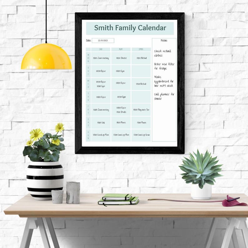 Family Calendar, Ultimate Family Organization Bundle | EDITABLE Weekly ...