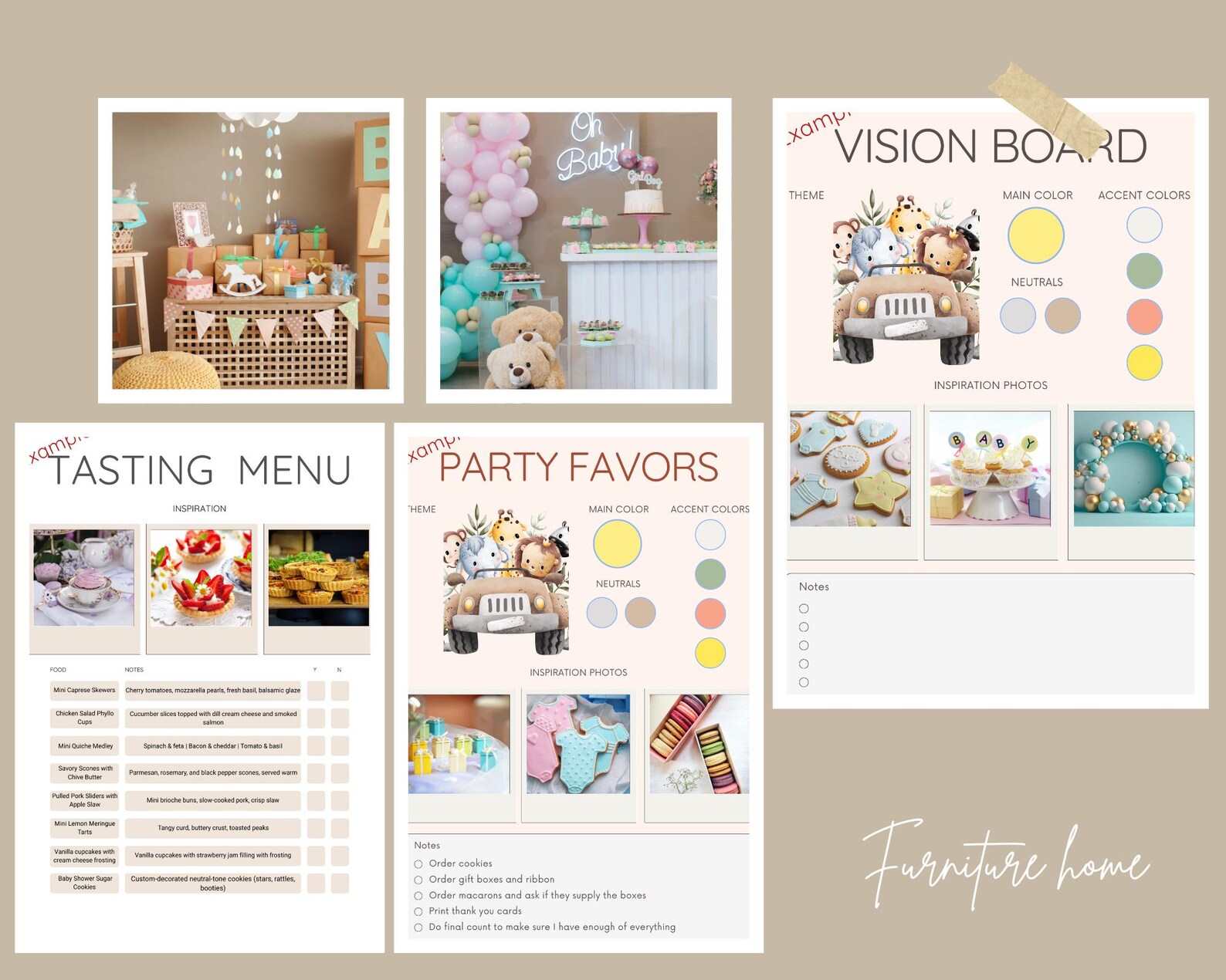 Baby Shower Planner Printable, Editable Invites, Party Games ...