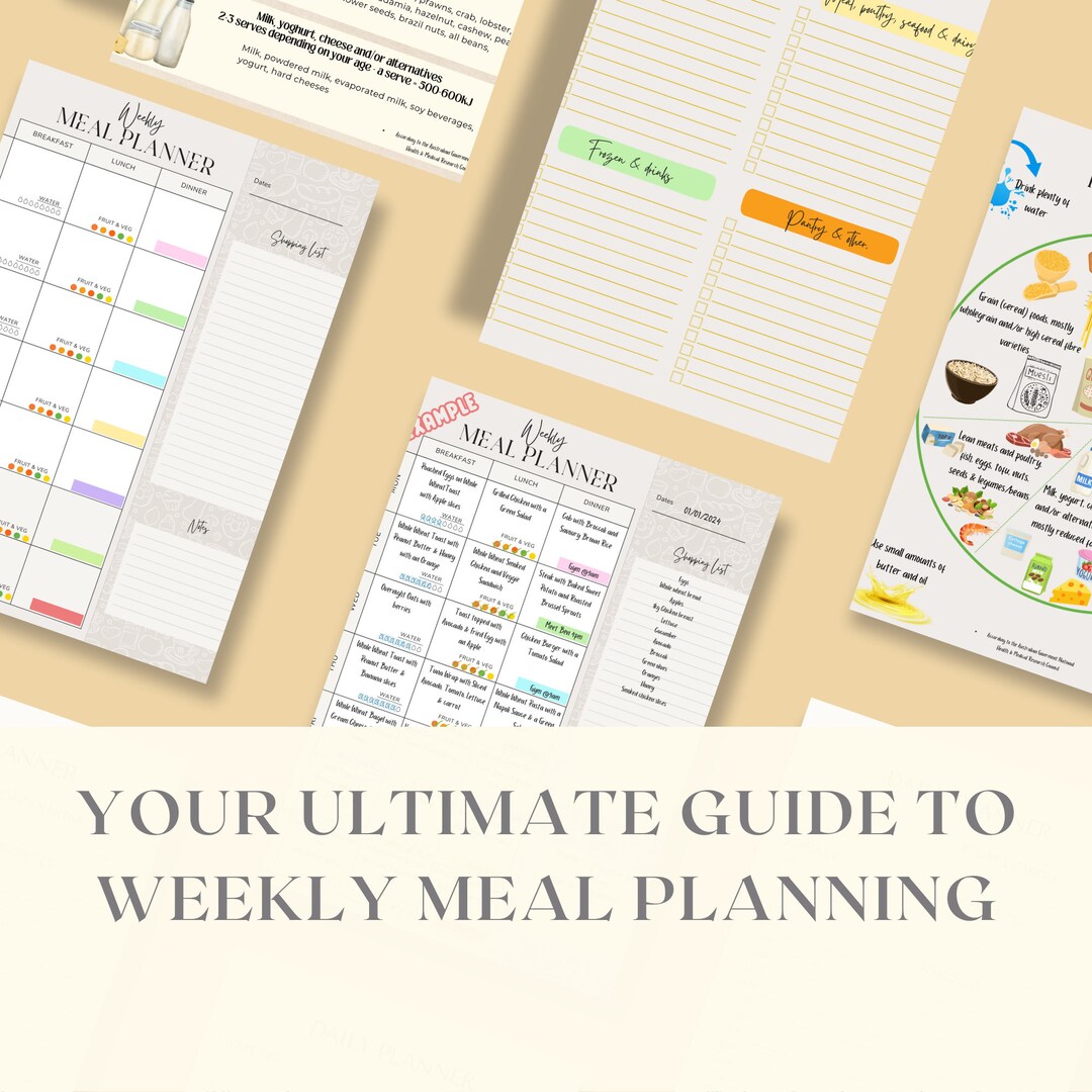 Ultimate Guide to Weekly Meal Planning, Grocery Organization, Healthy ...