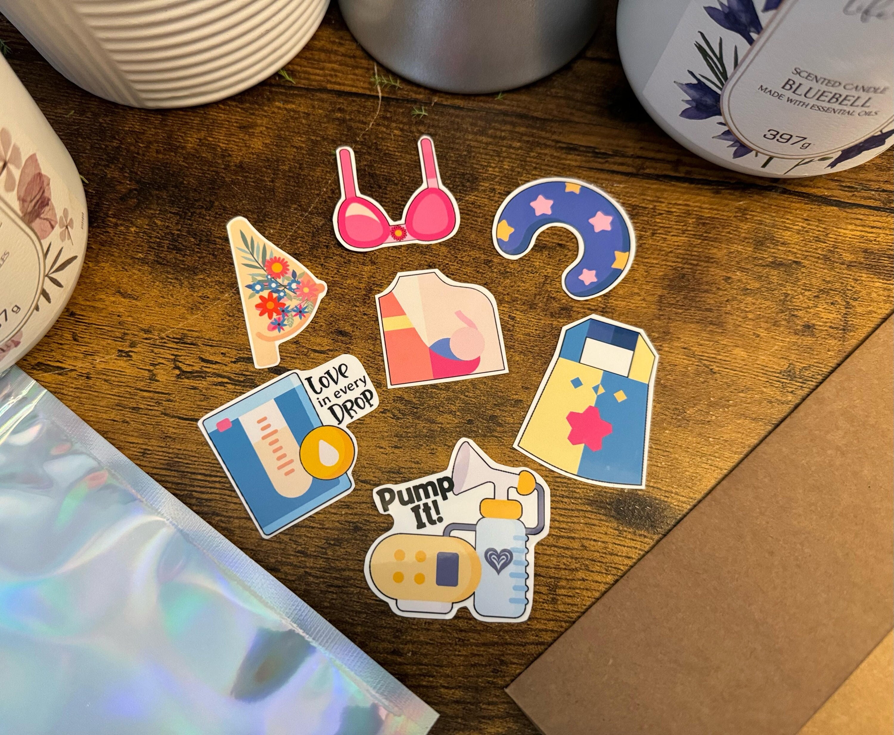 Breastfeeding Sticker Set (7 Pieces) | Breastmilk Stickers ...