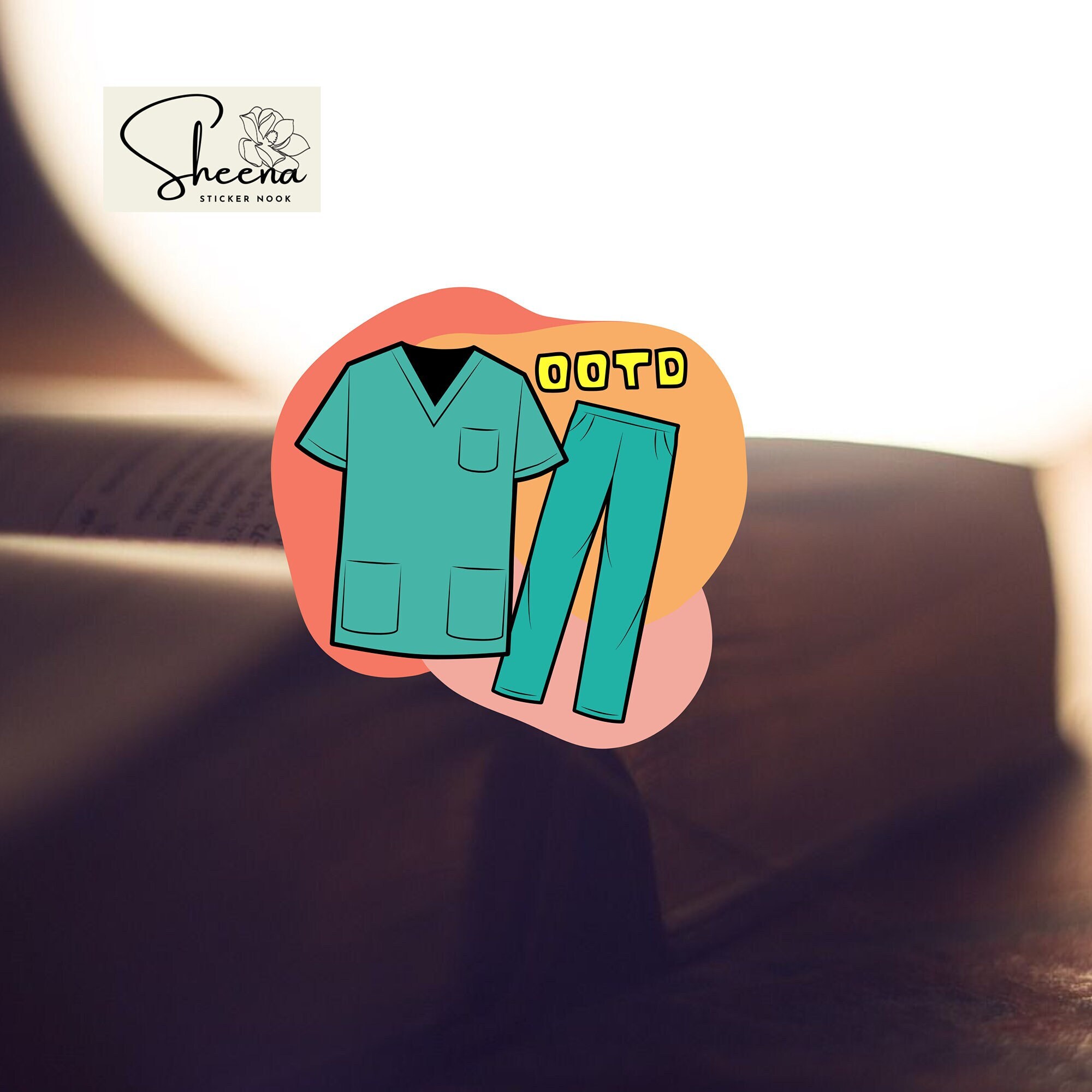 Scrub Suit Sticker for Doctors, Nurses, and Health Professionals OOTD ...