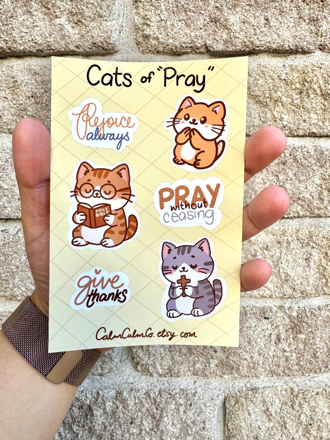 Christian Cat Stickers Catholic Sticker Journal Stickers Praying Cats ...