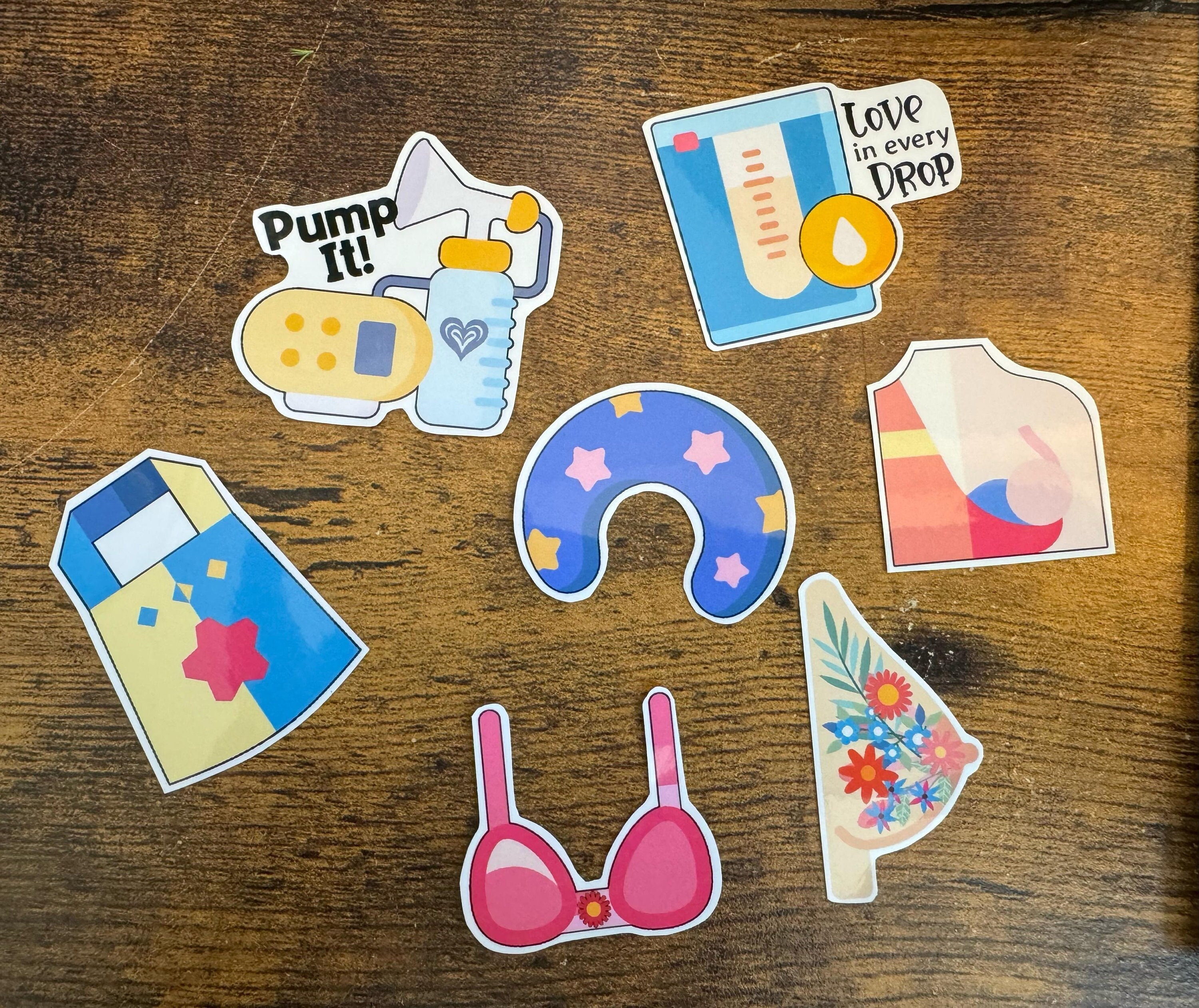 Breastfeeding Sticker Set (7 Pieces) | Breastmilk Stickers ...