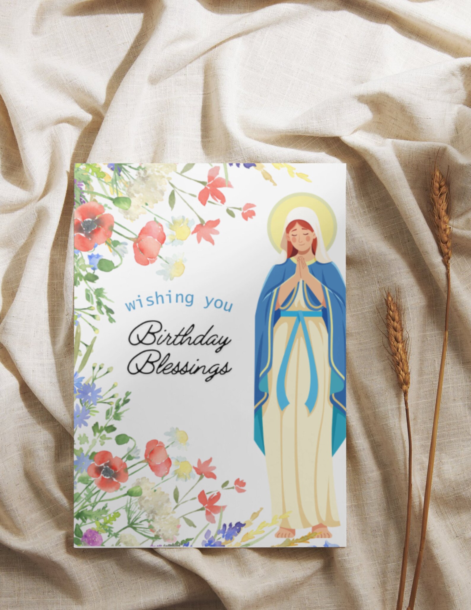 Mama Mary Birthday Card | Birthday Card, Birthday Greetings, Catholic ...