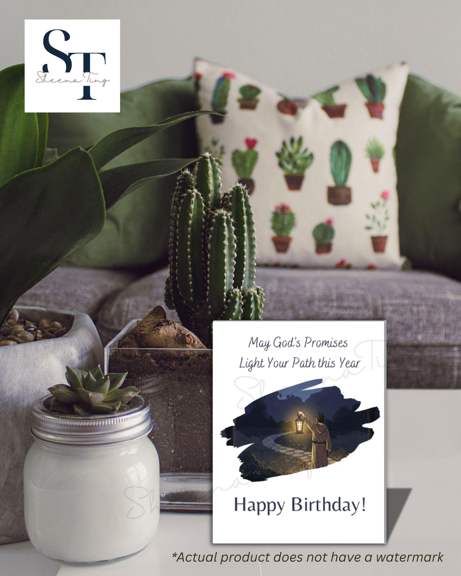 Religious Birthday Card Christian Birthday Card Catholic Birthday Card ...