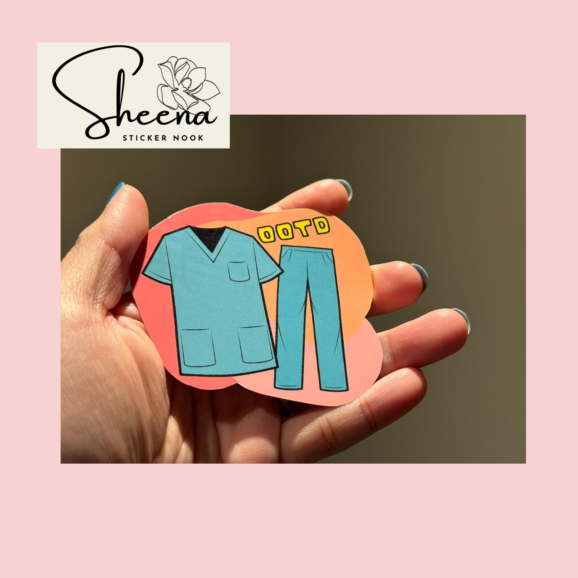 Scrub Suit Sticker for Doctors, Nurses, and Health Professionals OOTD ...