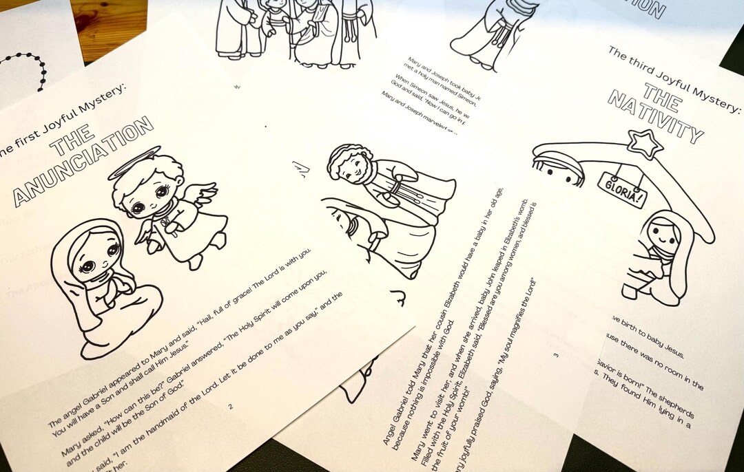 Rosary Storybook & Coloring Book - the Joyful Mysteries Edition ...