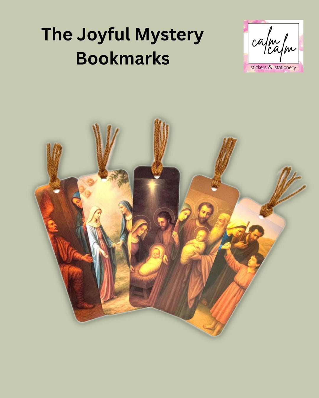 Handmade Rosary Bookmark Gift Set Joyful Mysteries Mama Mary Bookmarks ...