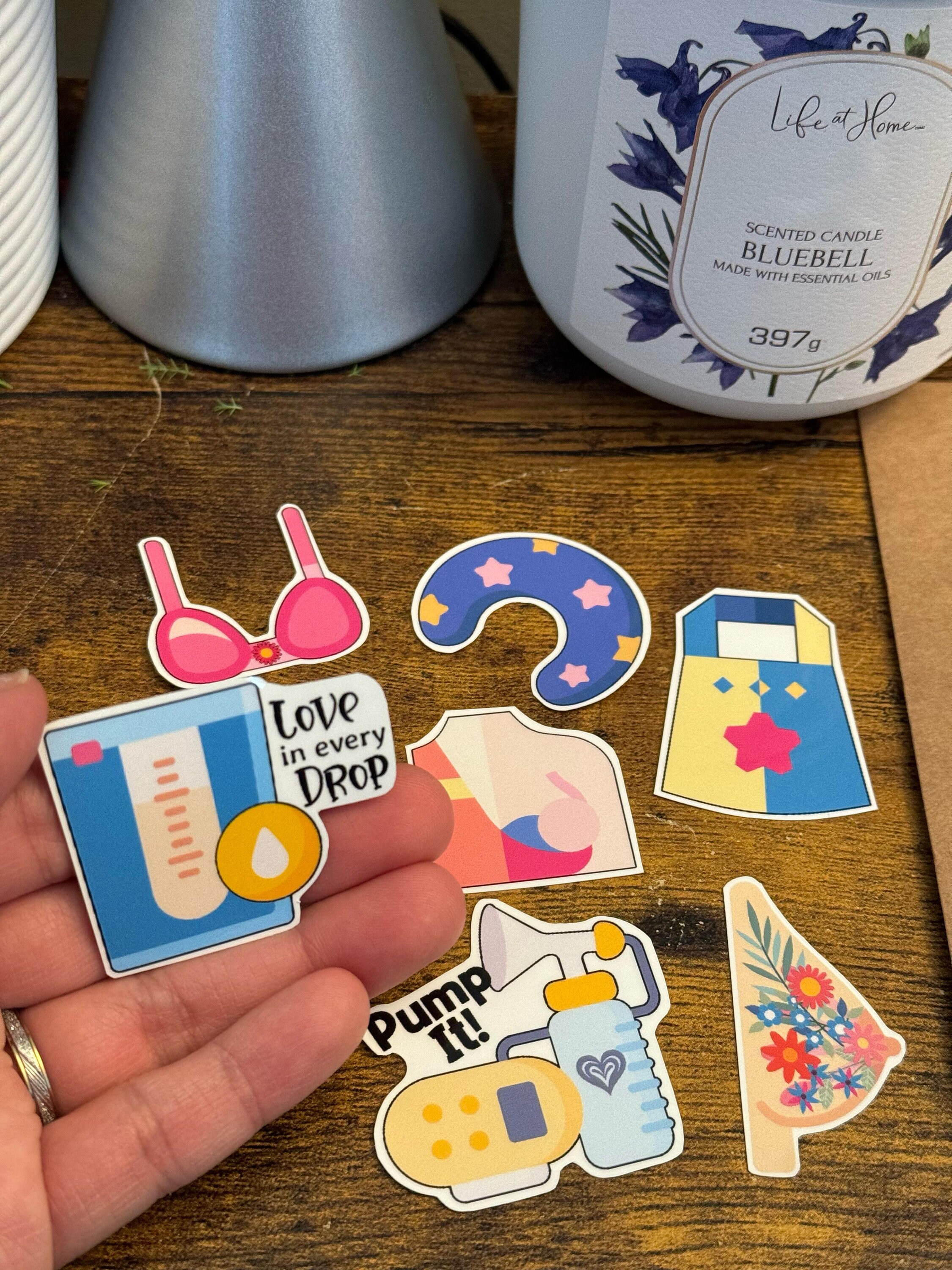 Breastfeeding Sticker Set (7 Pieces) | Breastmilk Stickers ...