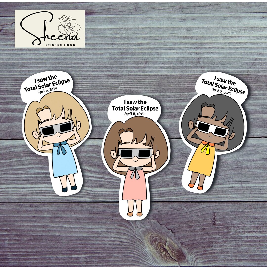 Total Solar Eclipse Sticker, 2024 Solar Eclipse Decal, I Saw the Total ...