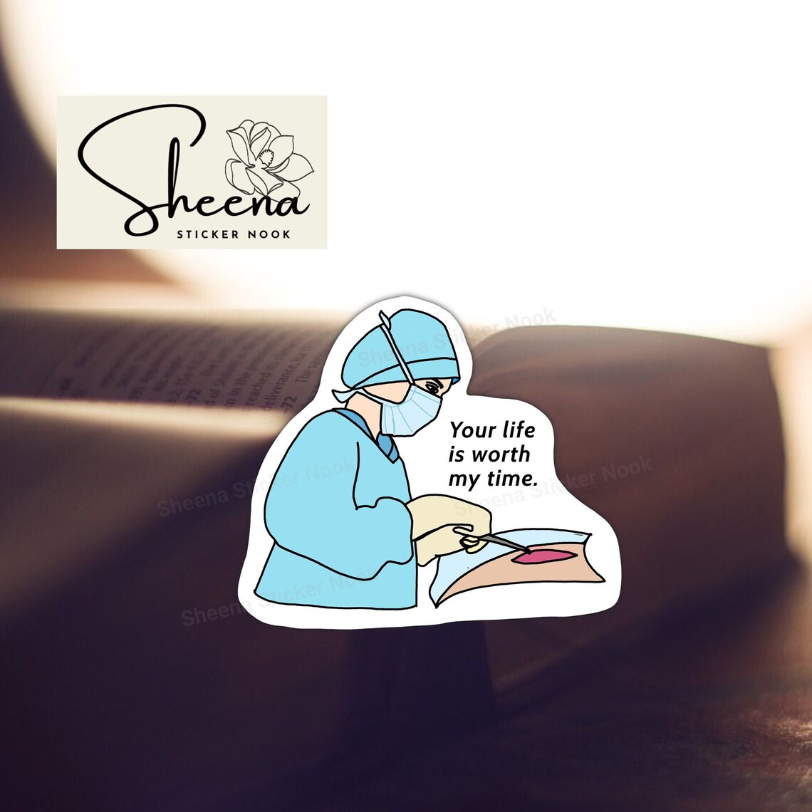 Surgeon Sticker Medical Vinyl Sticker Med Student Sticker Nurse - Etsy