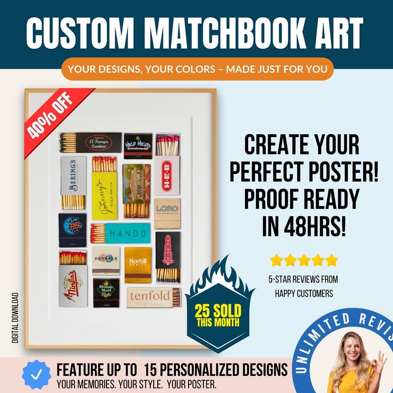 Custom Matchbooks - Etsy