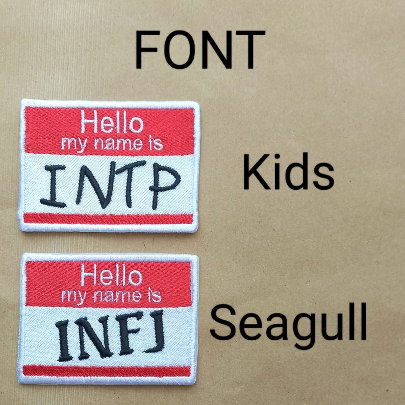 MBTI Iron-on Patches Myers Briggs Personality MBTI Accessory Entp Box ...