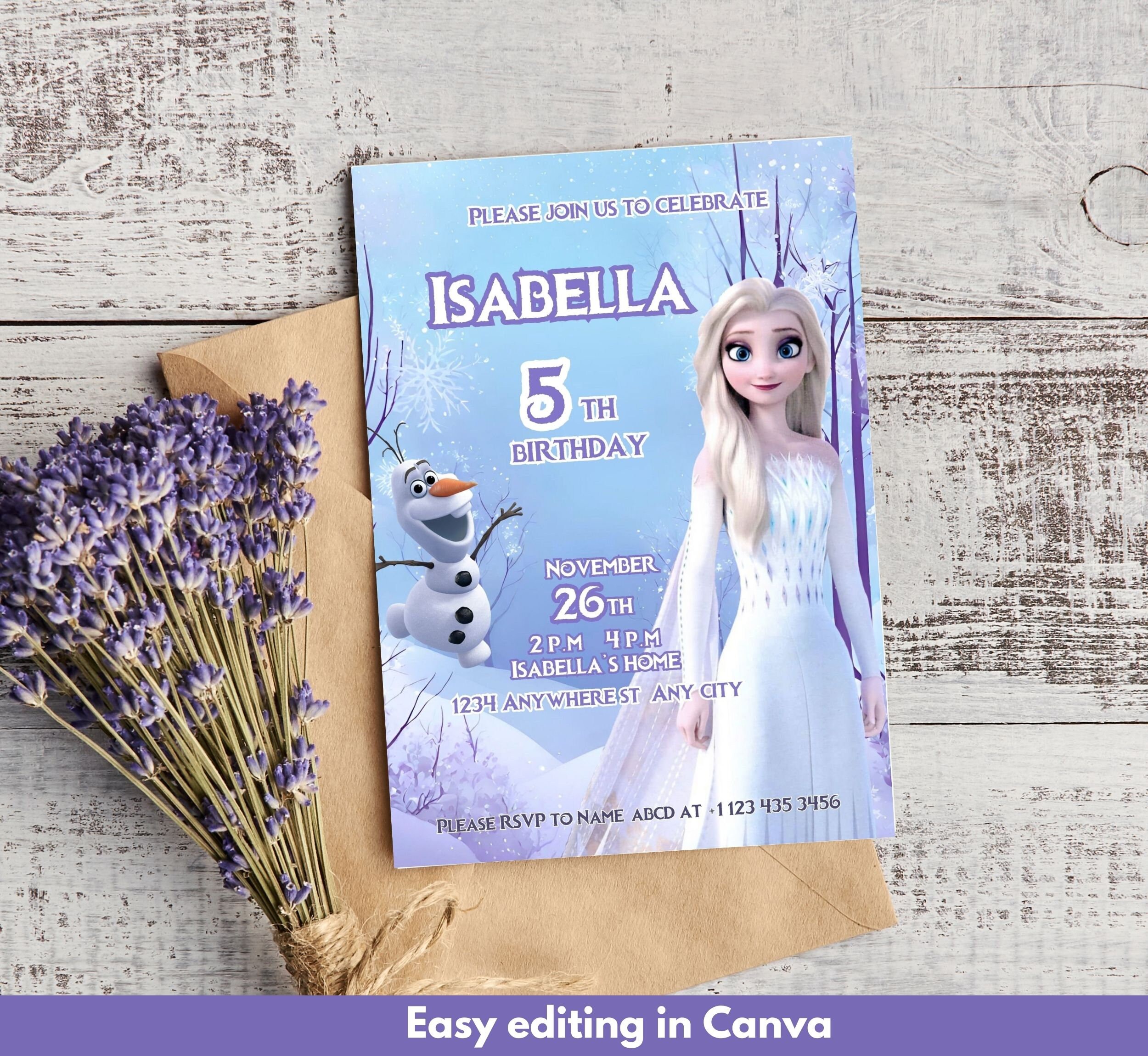 Frozen 2 Birthday Invitation, Elsa 2 Birthday Invitation Template ...