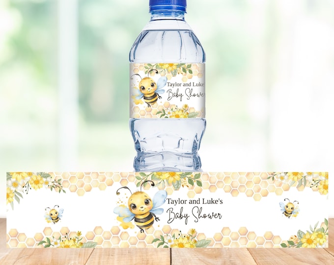 Bee Water Bottle Labels - Etsy