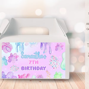 Editable Slime Gable Box Template, Slimy Good Time Gable Box Favor ...