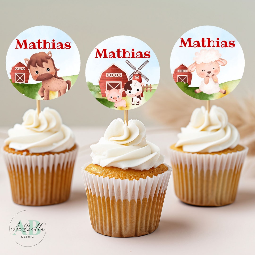 Toppers De Cupcakes De Granja, Toppers De Cupcakes De Barnyard ...