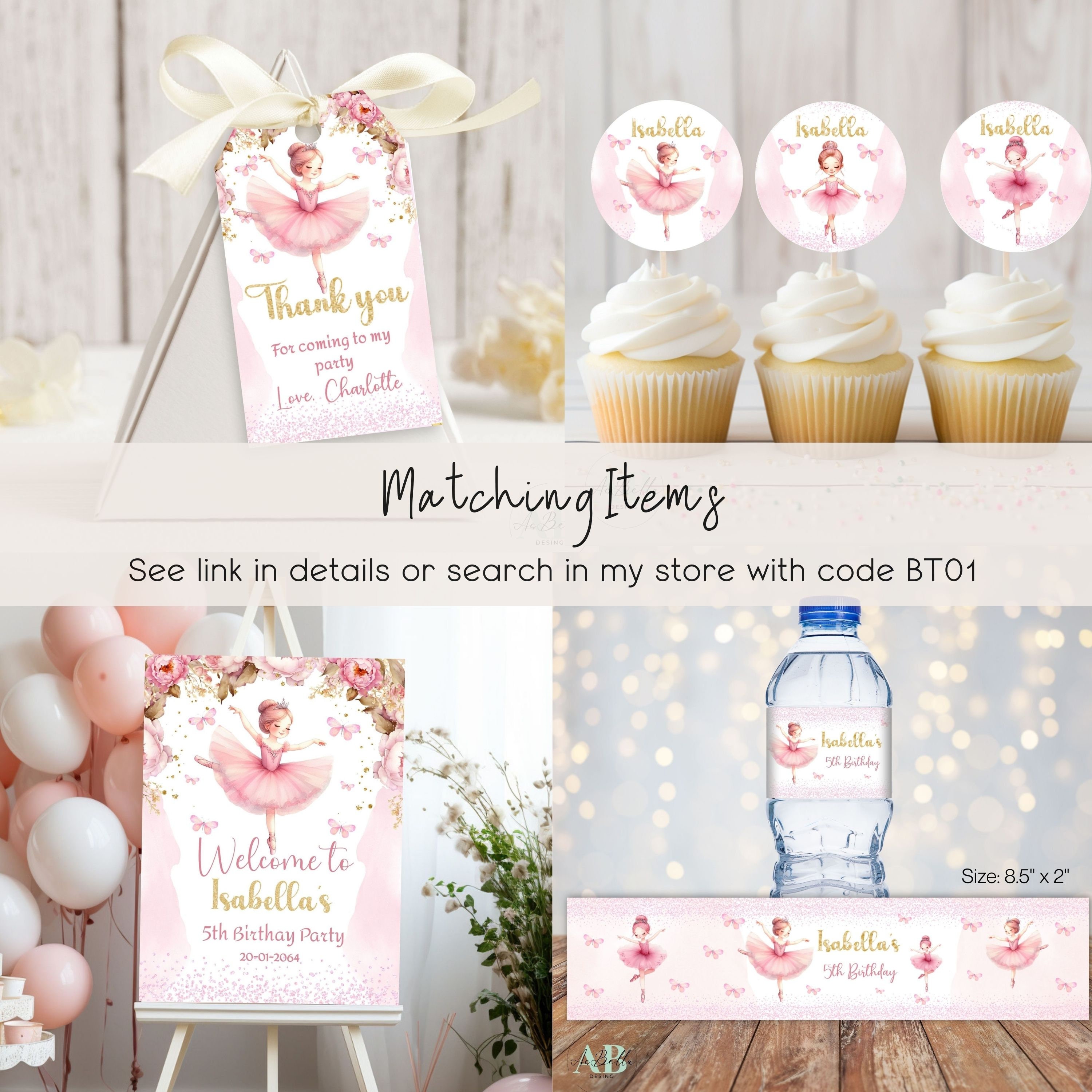 Editable Ballet Birthday Welcome Sign Template, Ballet Ballerina Custom ...