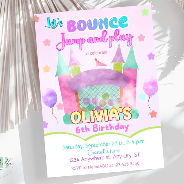 Bounce Party Invitations - Etsy