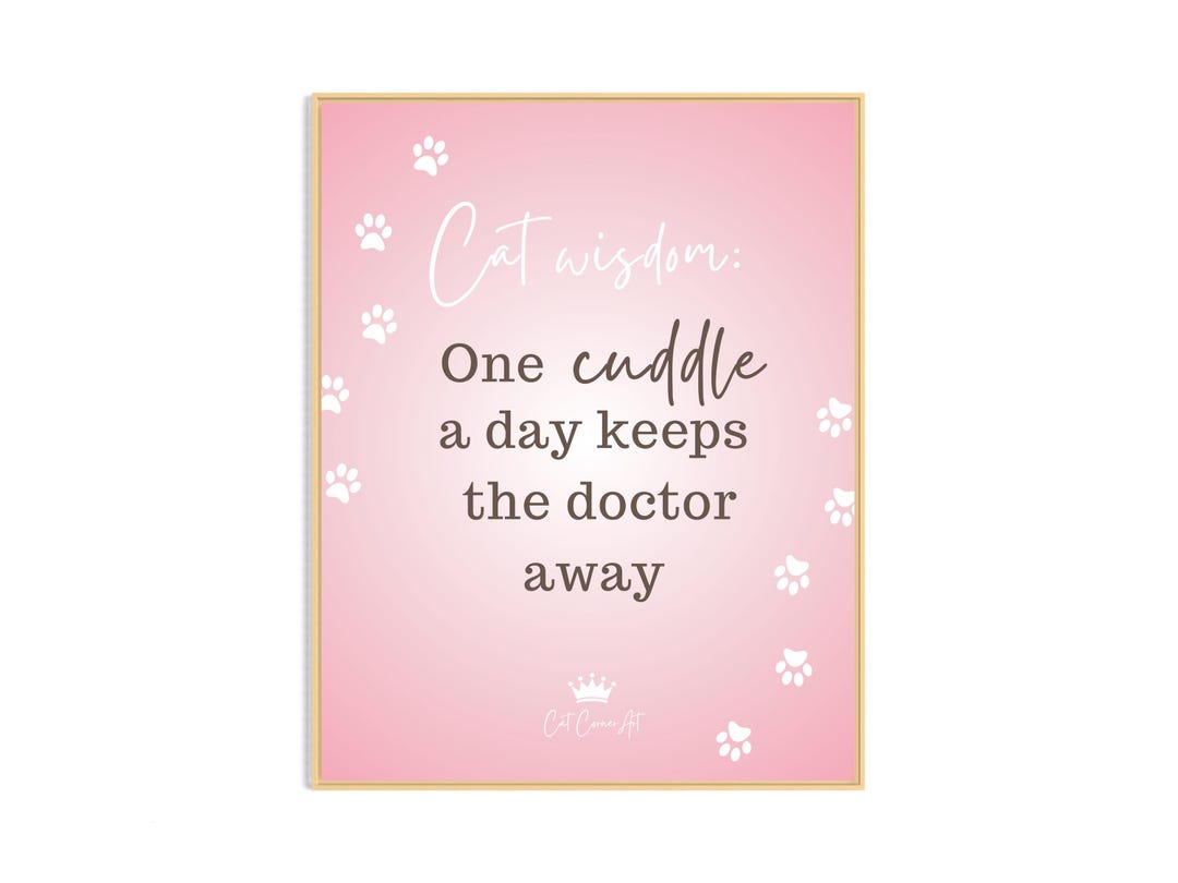 Cute Cat Inspirational Quote Digital Download Poster Printable File in ...