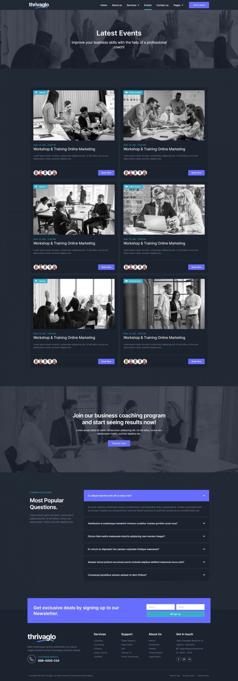 Professional Business Coaching Wordpress Template Elevating Leaders, Shaping Futures - Etsy