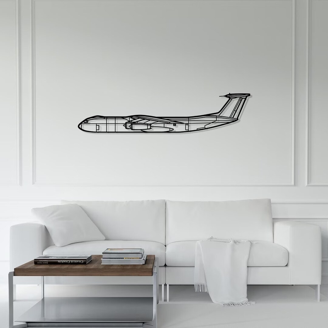 Lockheed C-141 Starlifter Silhouette Metal Wall Art, Airplane ...