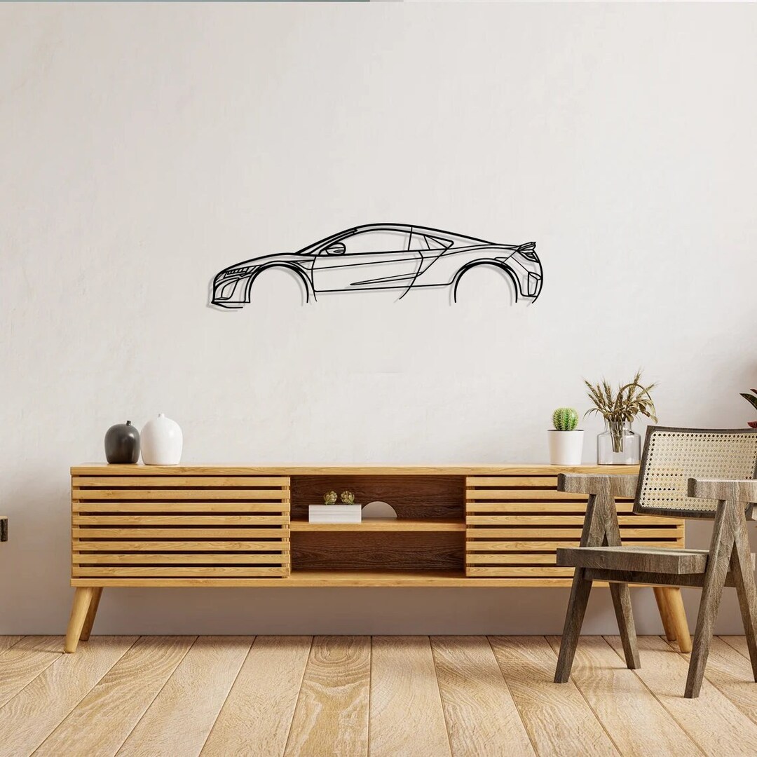 ACURA NSX Minimalist Metal Wall Art, Car Wall Art, Car Guys Gift, Metal ...