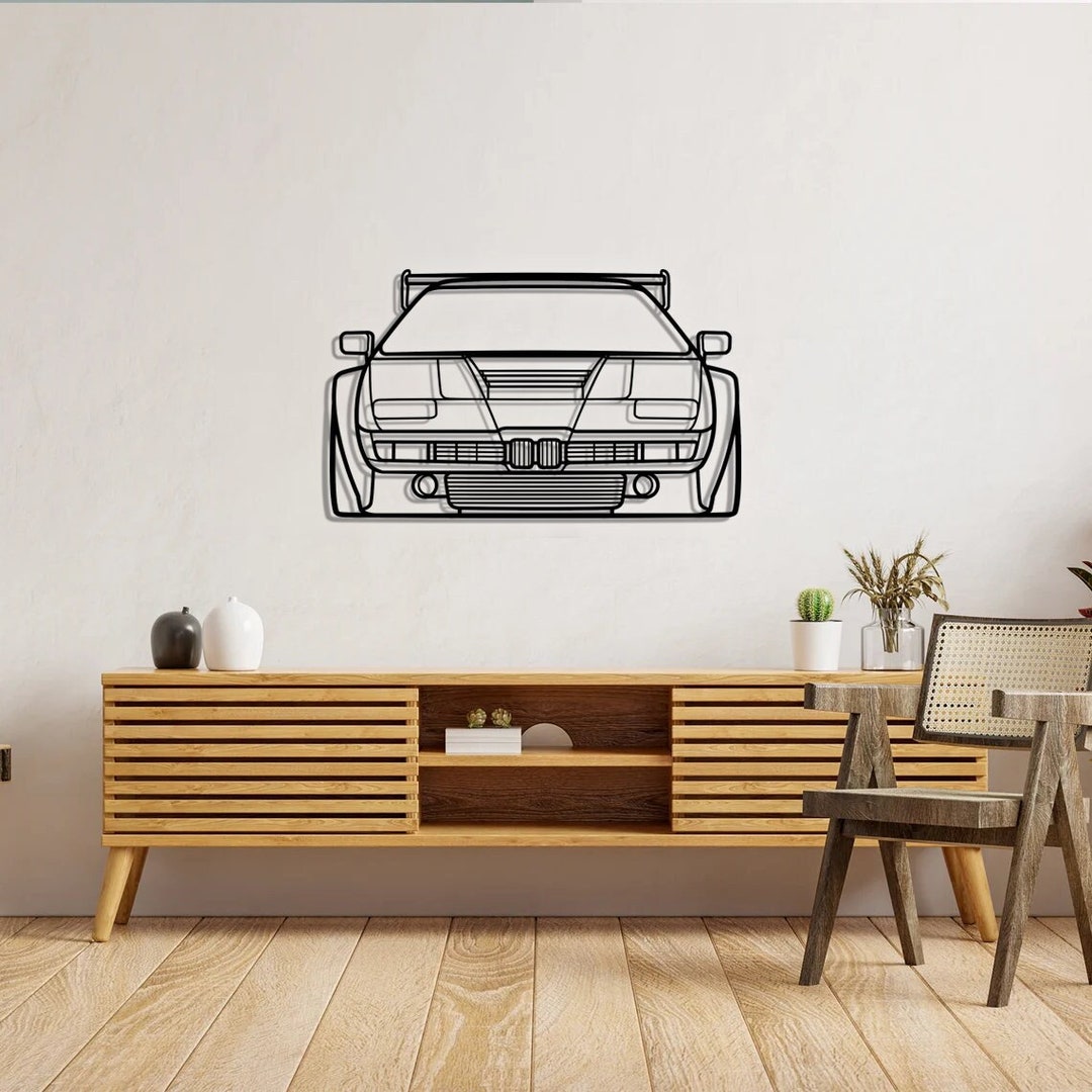 BMW M1 Minimalist Metal Wall Art, Car Wall Sign, Car Guys Gift, Metal ...