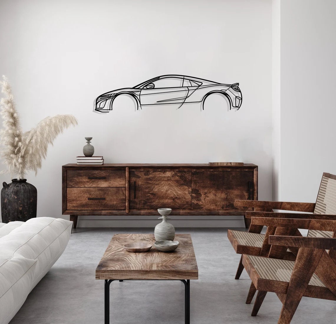 ACURA NSX Minimalist Metal Wall Art, Car Wall Art, Car Guys Gift, Metal ...