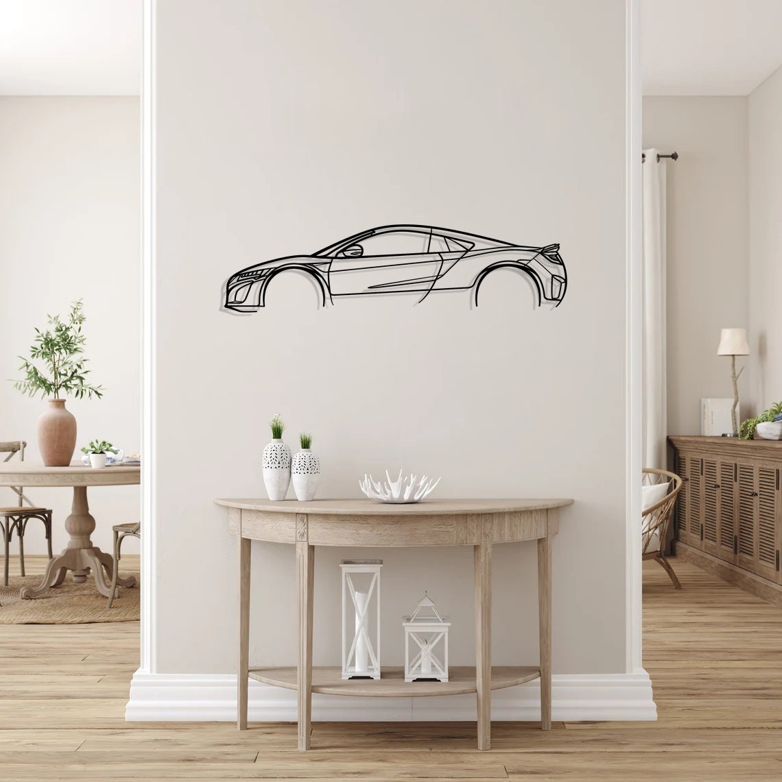 ACURA NSX Minimalist Metal Wall Art, Car Wall Art, Car Guys Gift, Metal ...