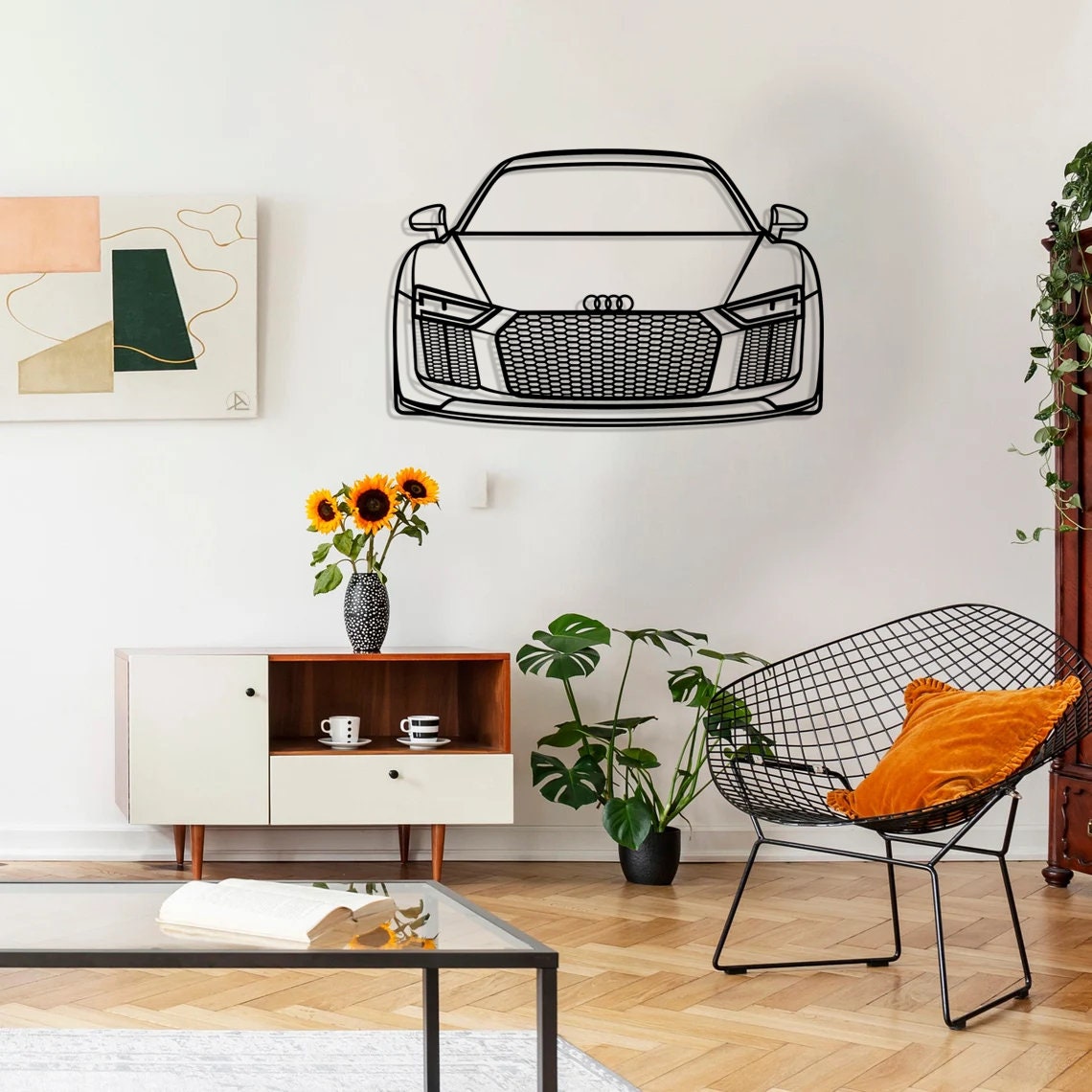 AUDI R8 V10 PLUS GEN 2 Minimalist Metal Wall Art, Car Wall Art, Car Guy ...