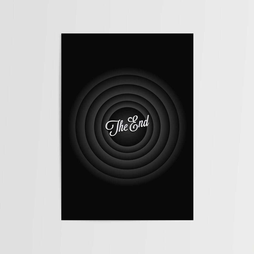 The End Poster Trendy Modern Wall Art Eclectic Decor Contemporary ...
