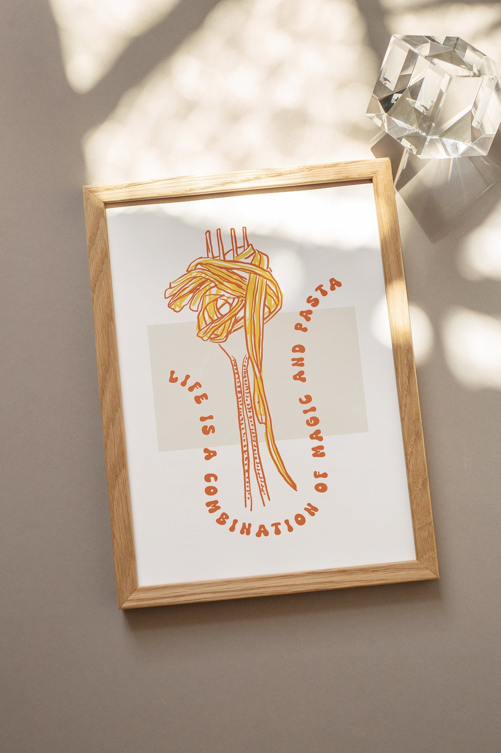 Pasta Poster Minimalist Wall Art Kitchen Cafe Decor Trendy Modern Food ...